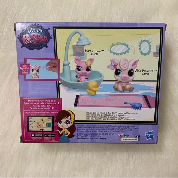Hasbro | Toys | Littlest Pet Shop Bath Time Fun Set By Hasbo Pig Set ...